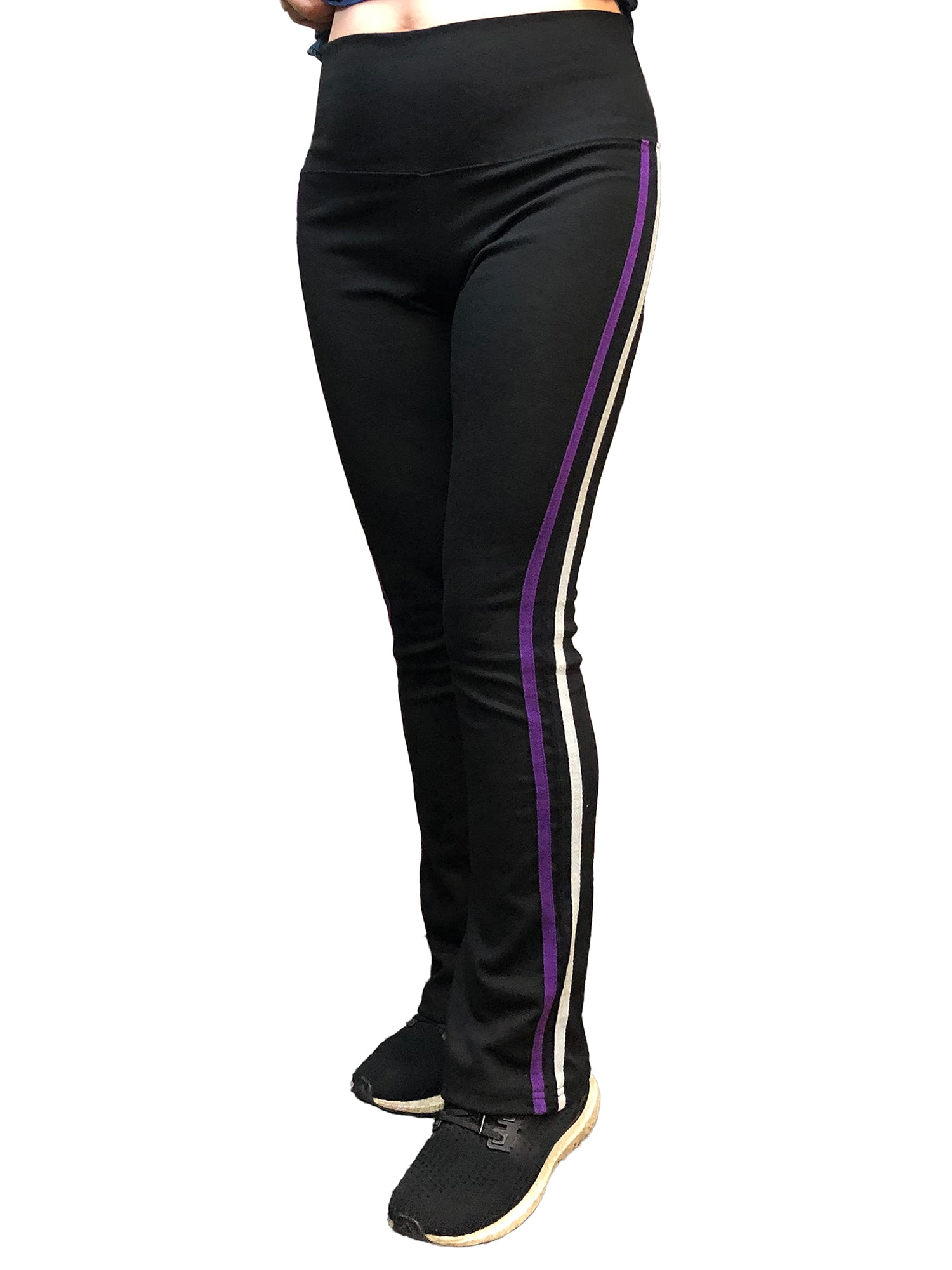 Sweet Vibes Women's Double Stripe Stretch Rib Sweatpants - Walmart.com