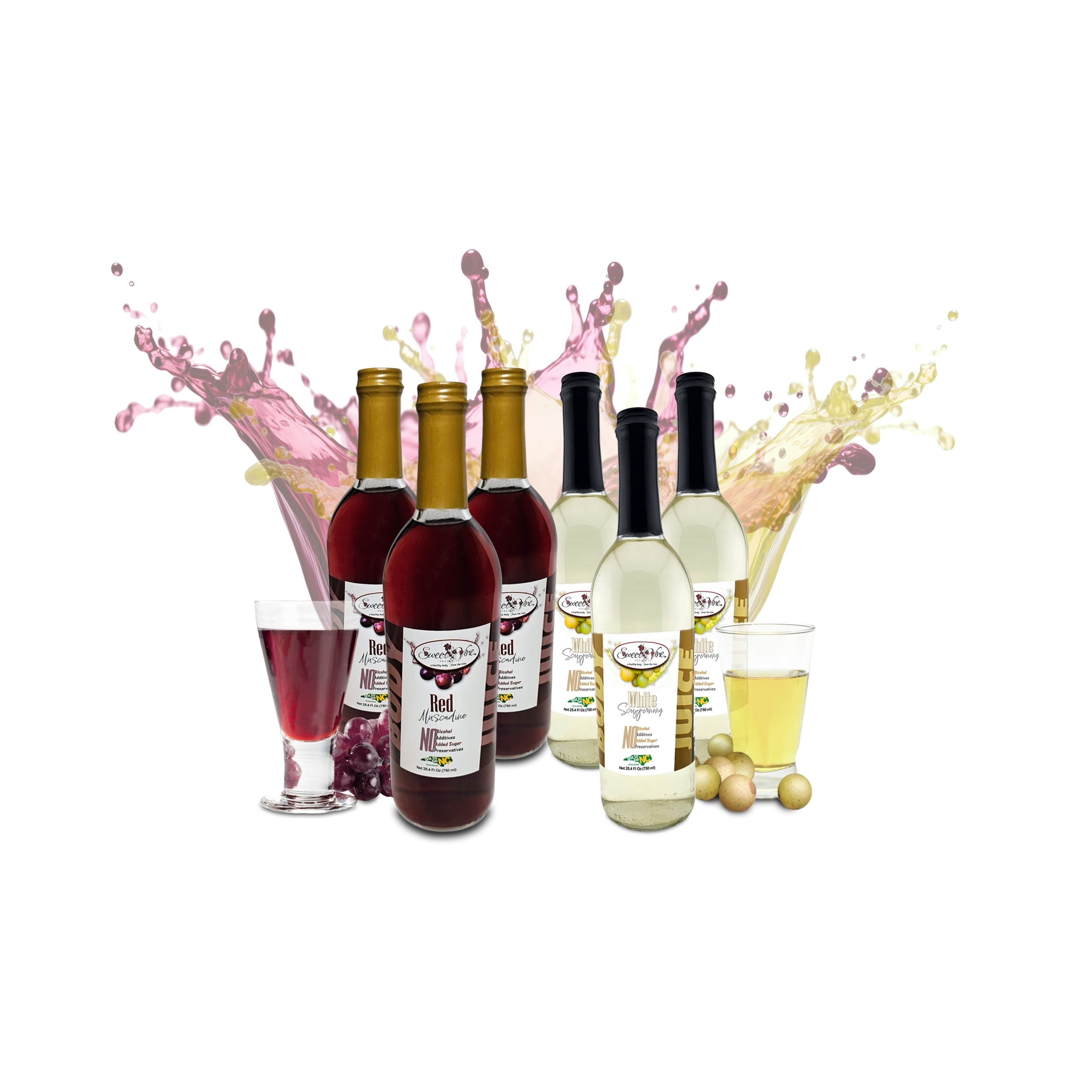 Sweet Vine Products Mixed Grape Juice, 6 - 24.5 Oz Bottles (6 Pack ...