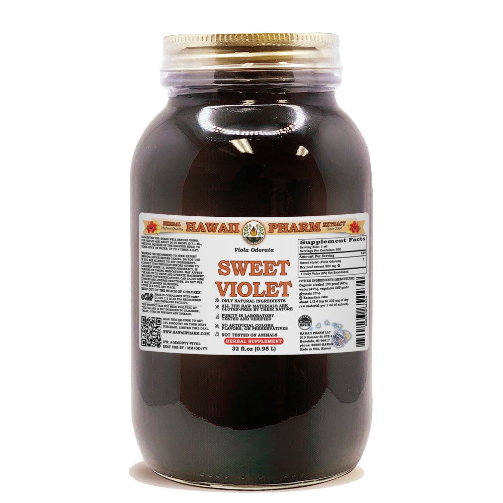 Sweet Violet (Viola Odorata) Dry Leaf Liquid Extract. Expertly ...