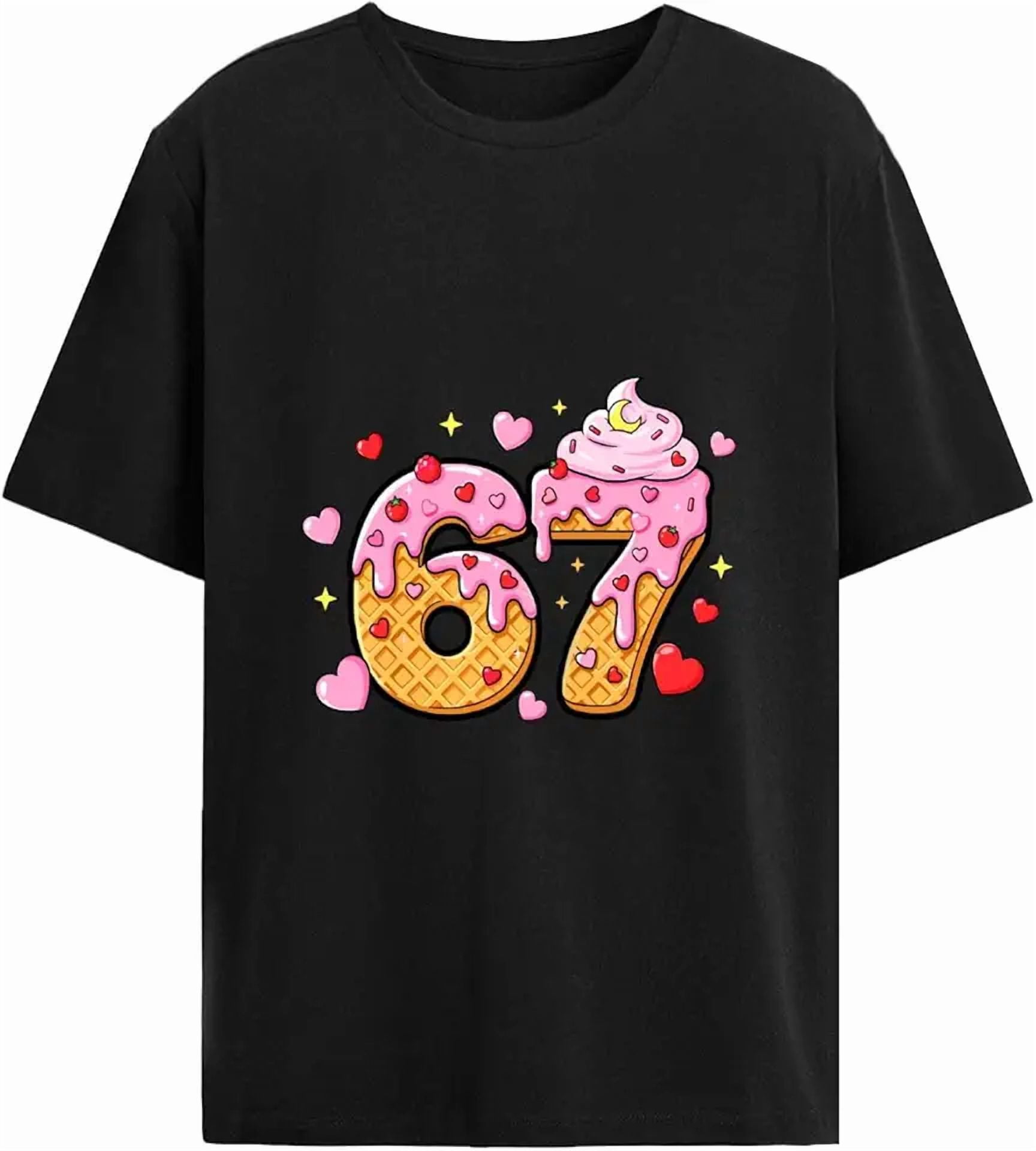 Sweet Waffle Number 67 Birthday Unisex Anniversary Gift Graphic Short ...