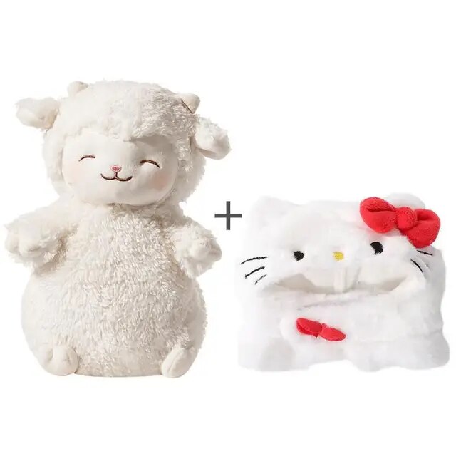 Sweet White Sheep Lam Hold Tulip Flower Stuffed Hug Doll Plush Toy Cos Hello Kitty Plushie Doll ...