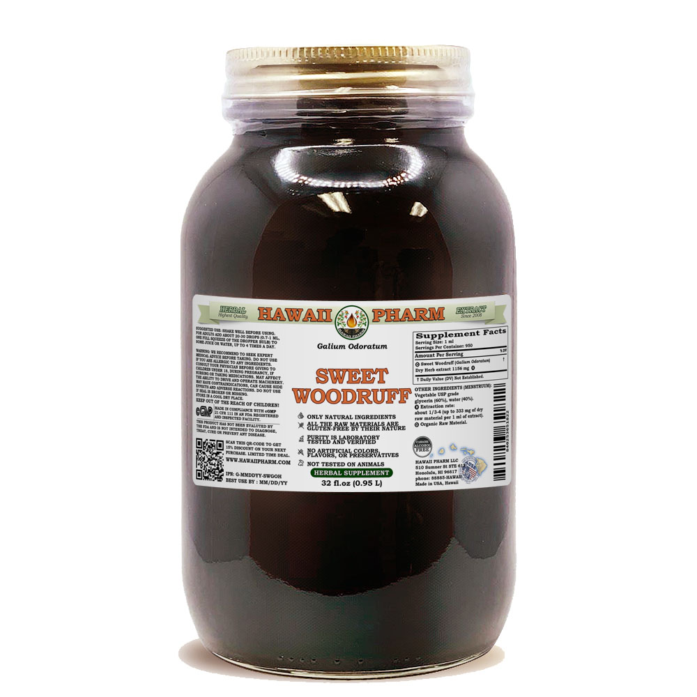 Sweet Woodruff (Galium Odoratum) Dry Herb ALCOHOL-FREE Liquid Extract ...