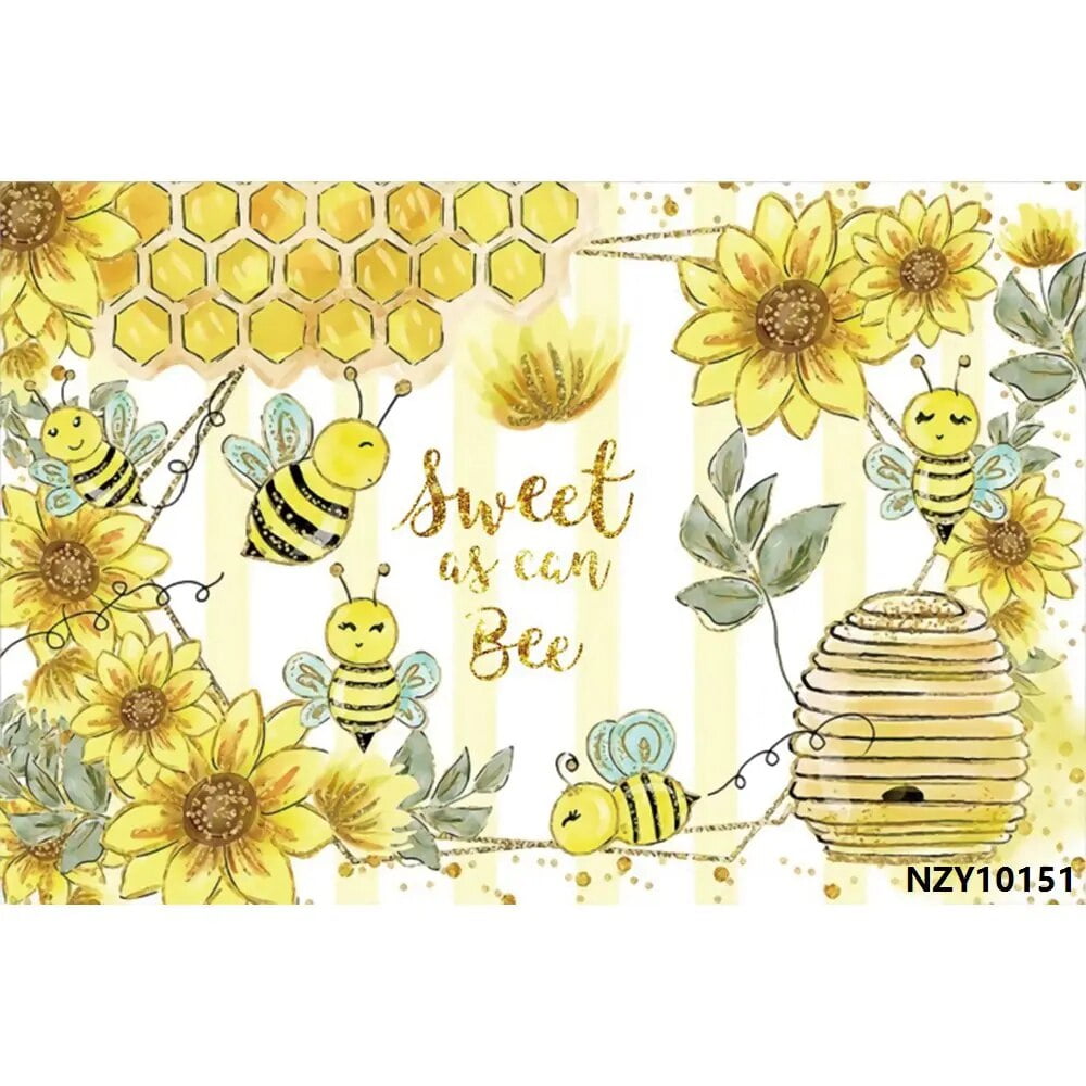 Sweet as Can Bee Photography Backgrounds Sunflowers Honey Bee Newborn ...