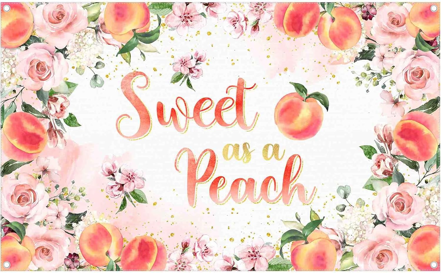 Sweet as a Peach Backdrop for Baby Shower Girl 1st Birthday Photography ...