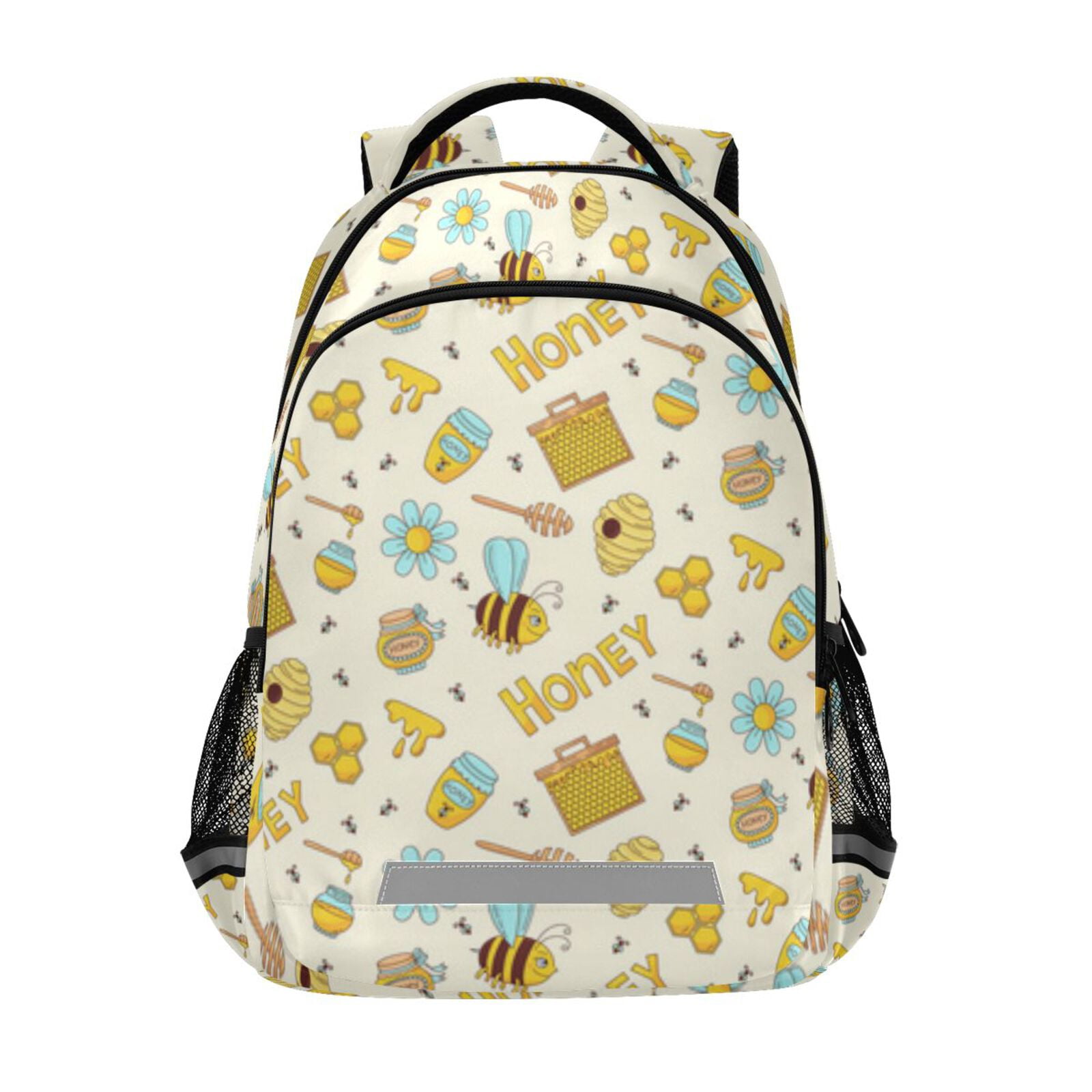 Sweet honey bee pattern(2) Backpack with Chest Strap, Laptop Backpack ...