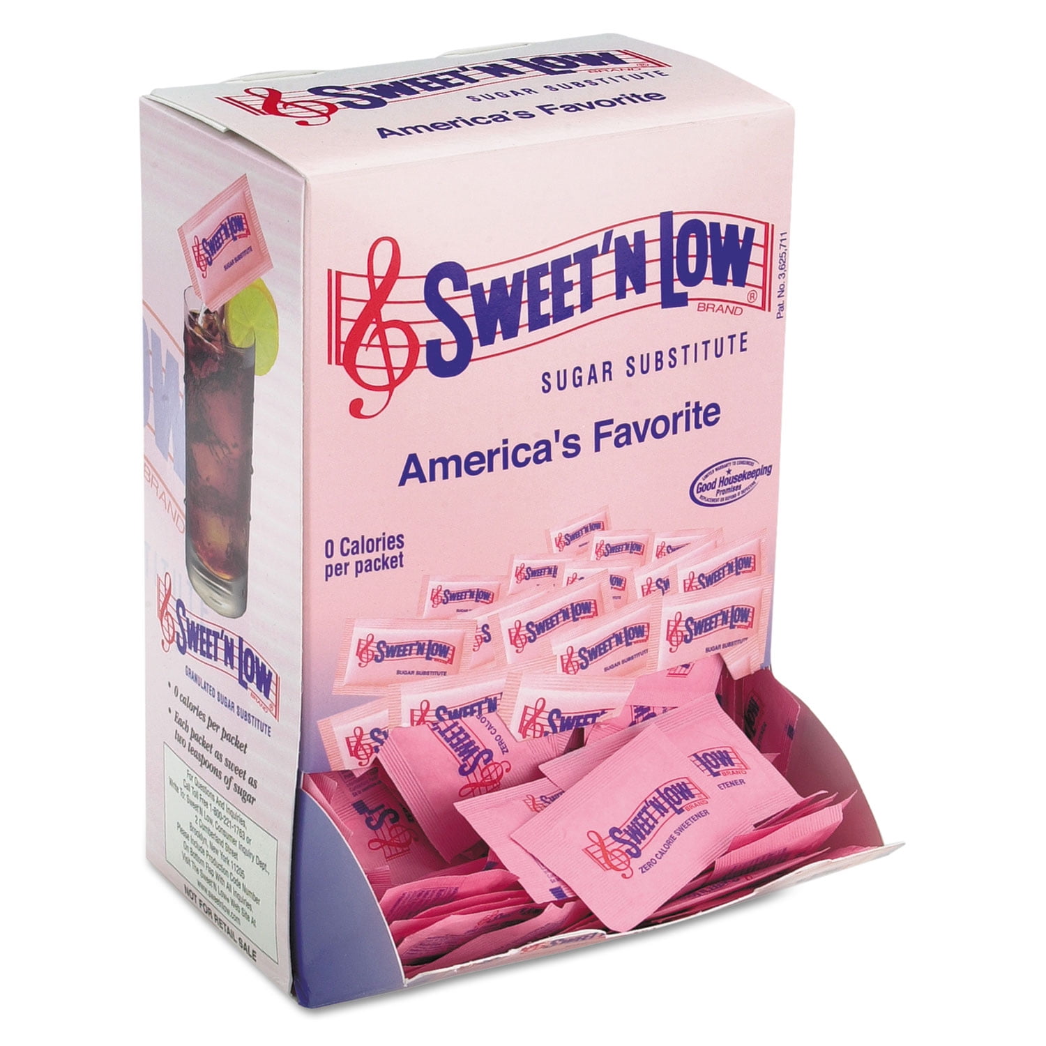 Sweet'n Low® Zero Calorie Sweetener, 1 G Packet, 400 Packet/box, 4 Box ...