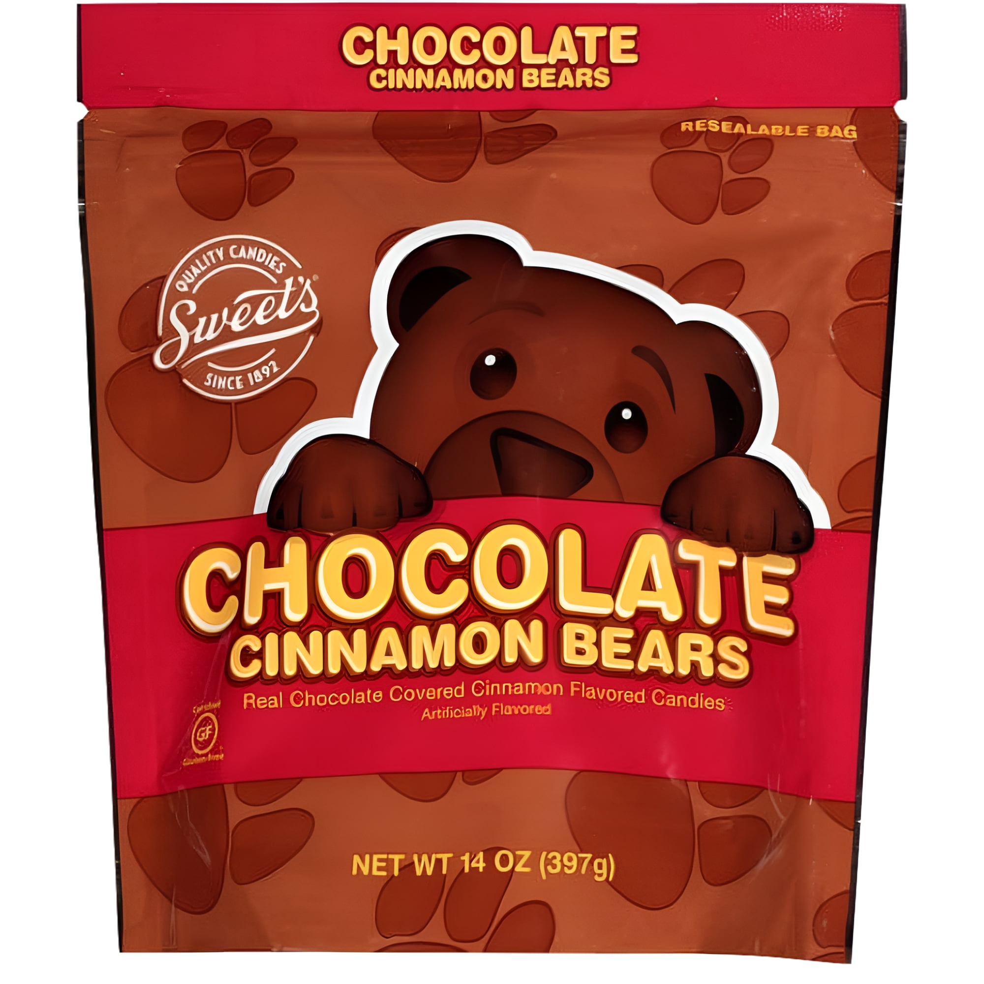 Sweet's Family-Made Chewy Chocolate Cinnamon Bears Candies, 14 oz ...