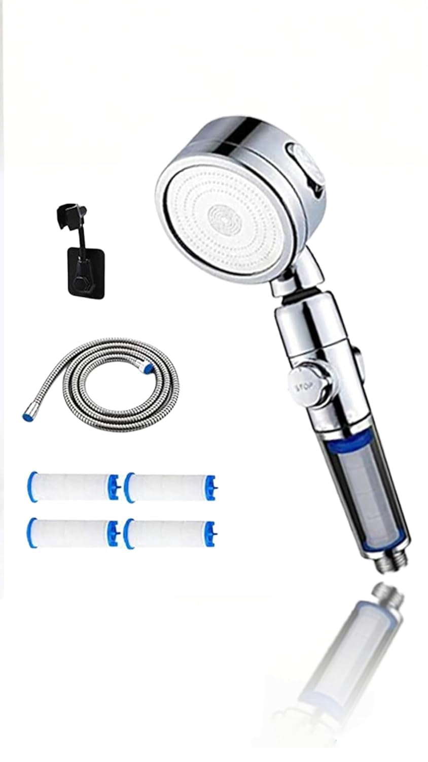 Sweet seven Filtered Shower Head with Adjustable Holder 15m Pipe and PP ...