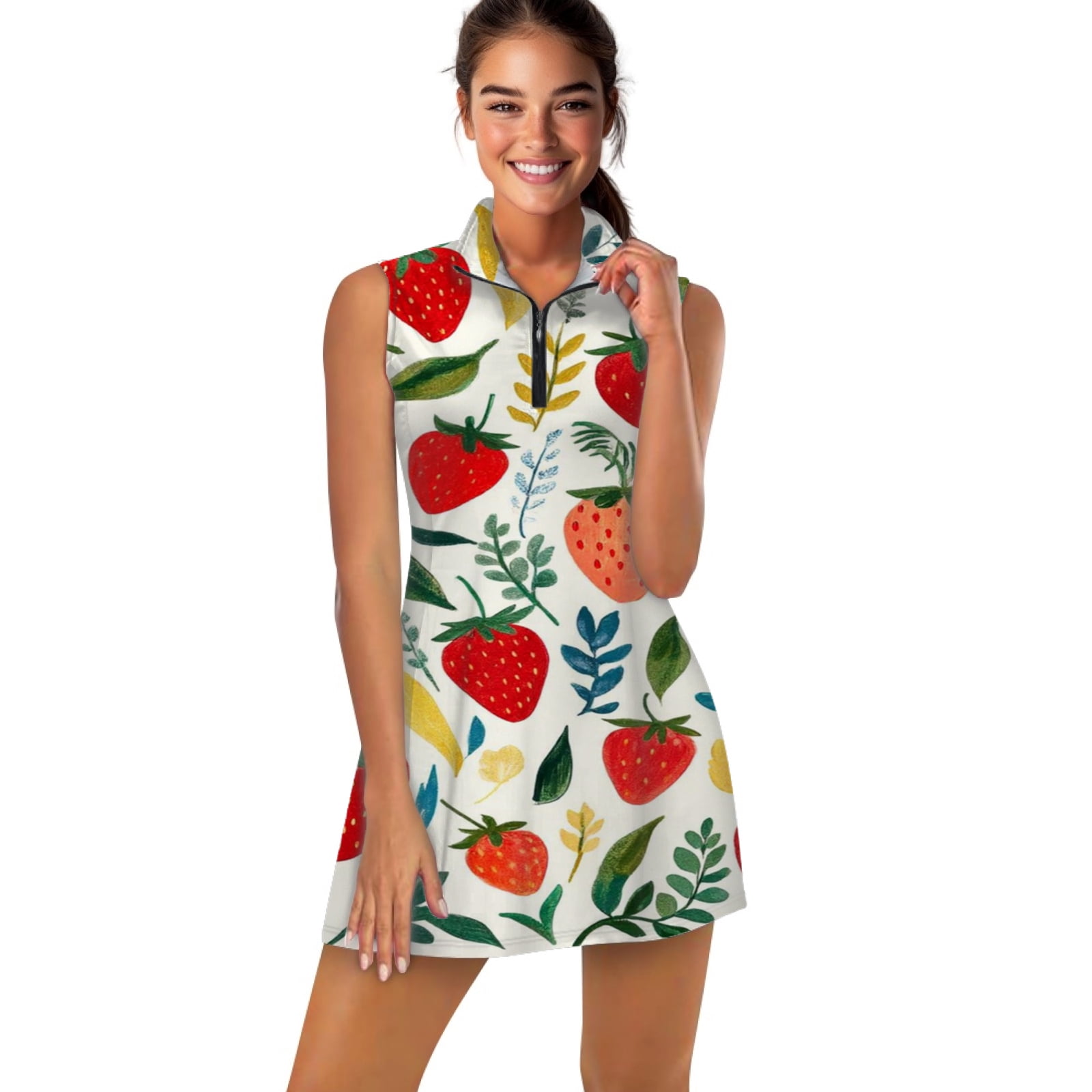 Sweet summer strawberry pattern art Sports Dresses Women Tennis Dress ...