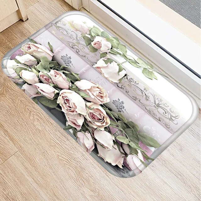 Sweet tic Rose Door Mat Indoor Corridor Balcony Bathroom Non-slip Rug ...