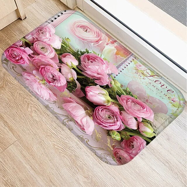 Sweet tic Rose Door Mat Indoor Corridor Balcony Bathroom Non-slip Rug ...