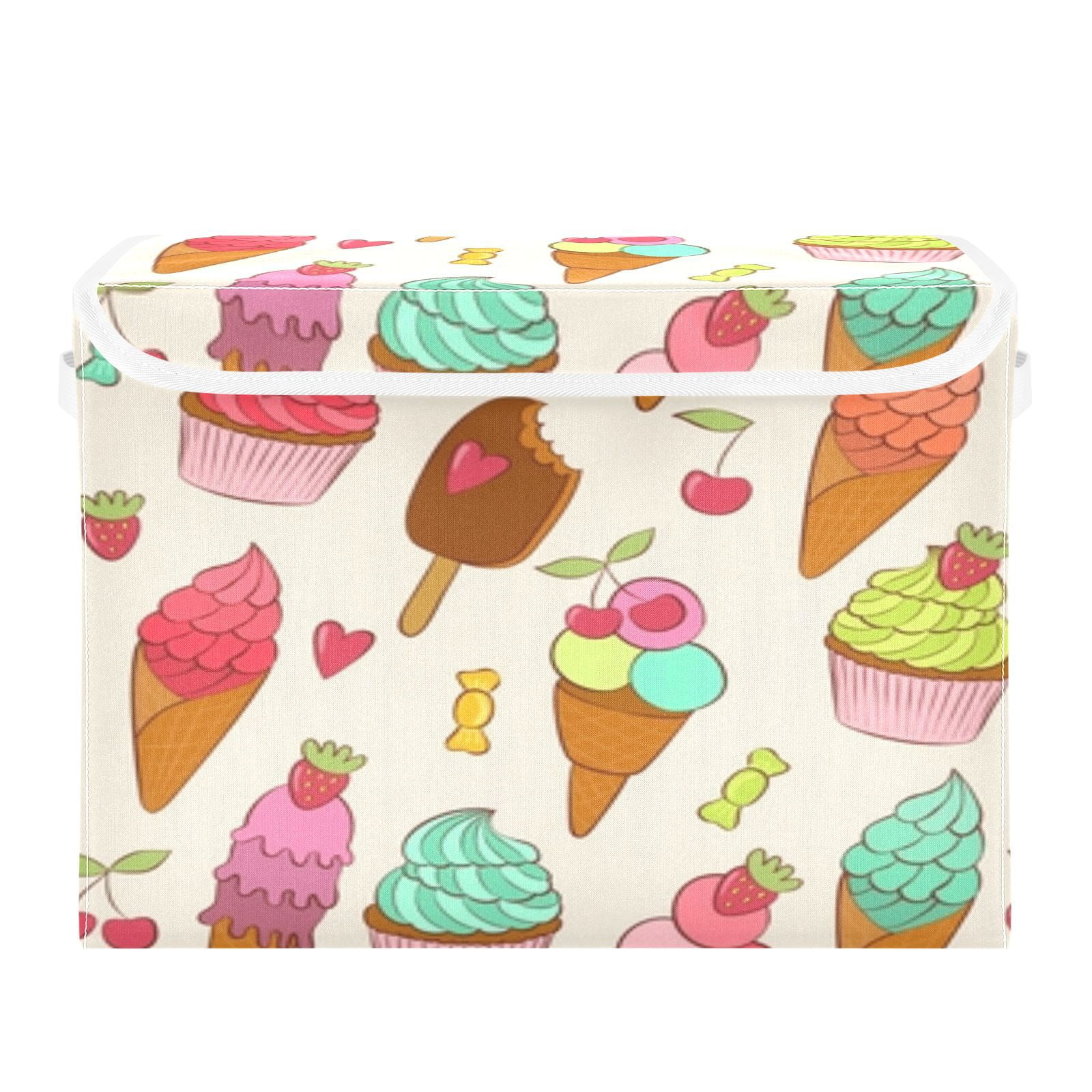 Sweet treats yummy dessert pattern Large Toy Box Chest Storage with ...