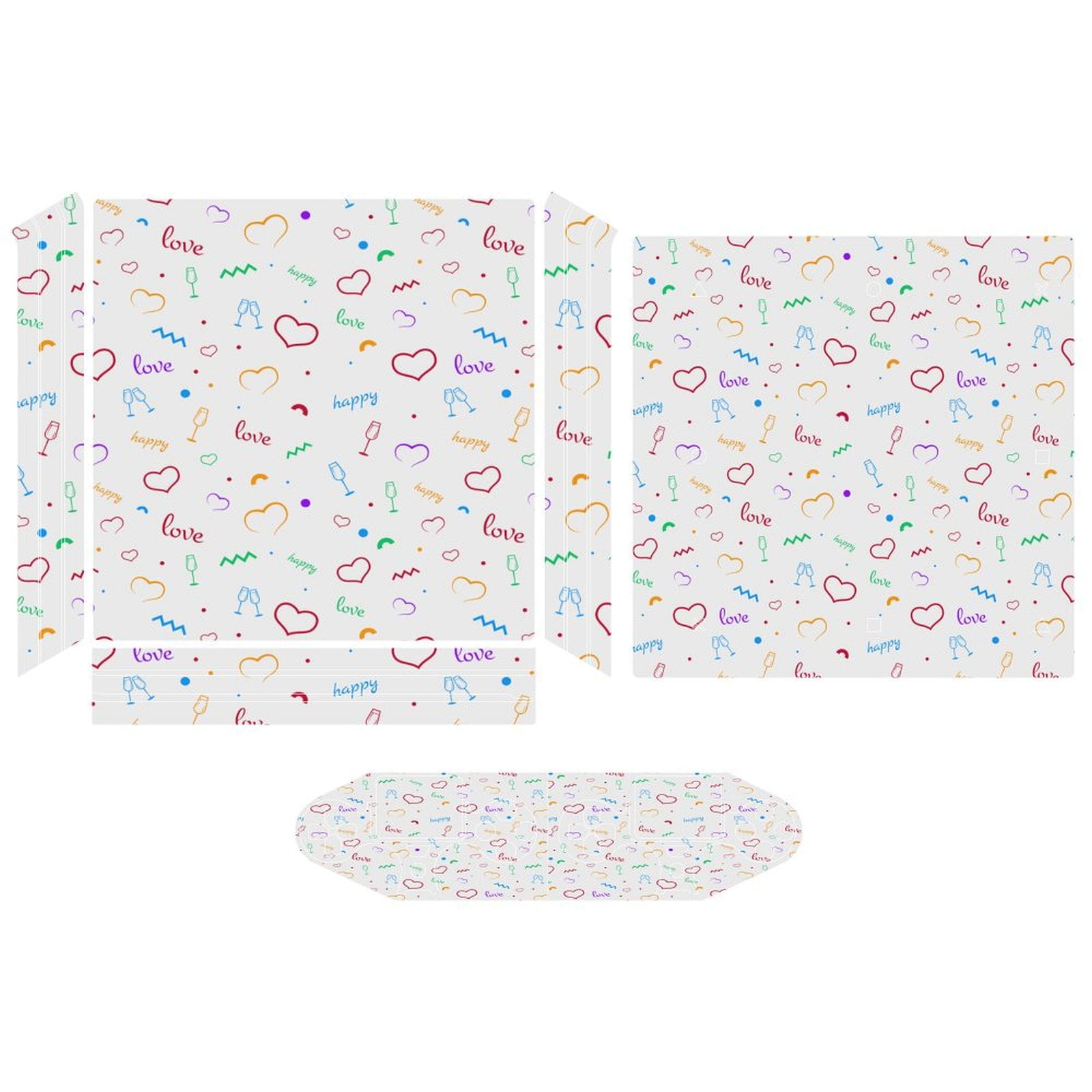 Sweet，valentine，heart，wine PS4 Pro/PS4 Slim Skin Sticker For Console ...