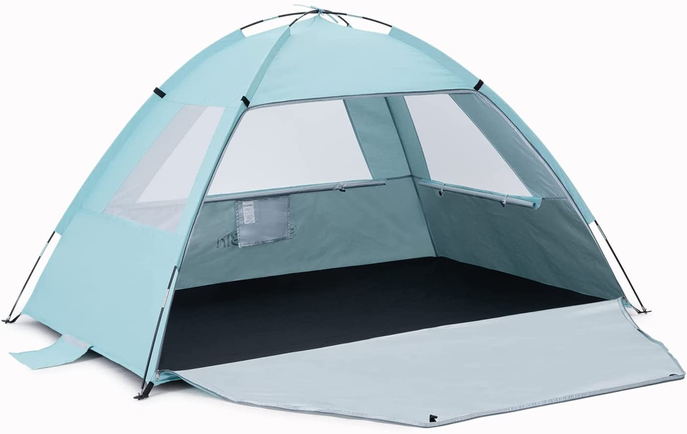 SweetBin UPF 50+ UV Protection Beach Tent, 83.00" x 55.00", Silver ...