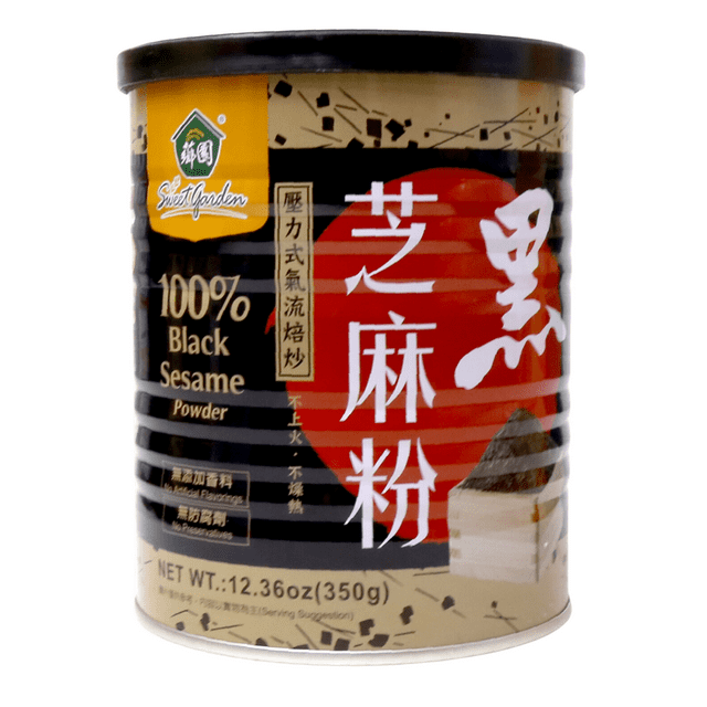 SweetGarden 100% Ground Black Sesame Seed Powder 12.36 Oz (350 g), No ...