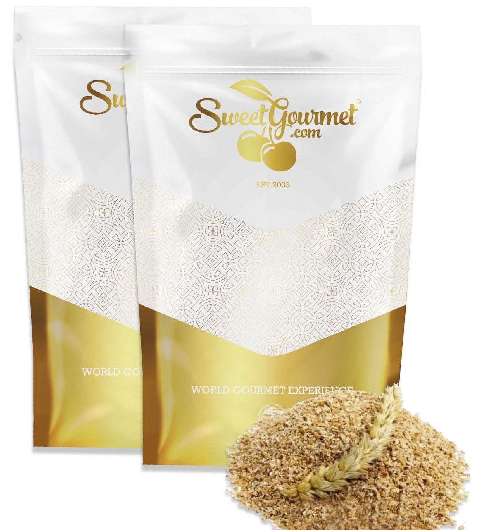 SweetGourmet Wheat Bran Whole Grain Fiber 4 Pounds for Baking and ...