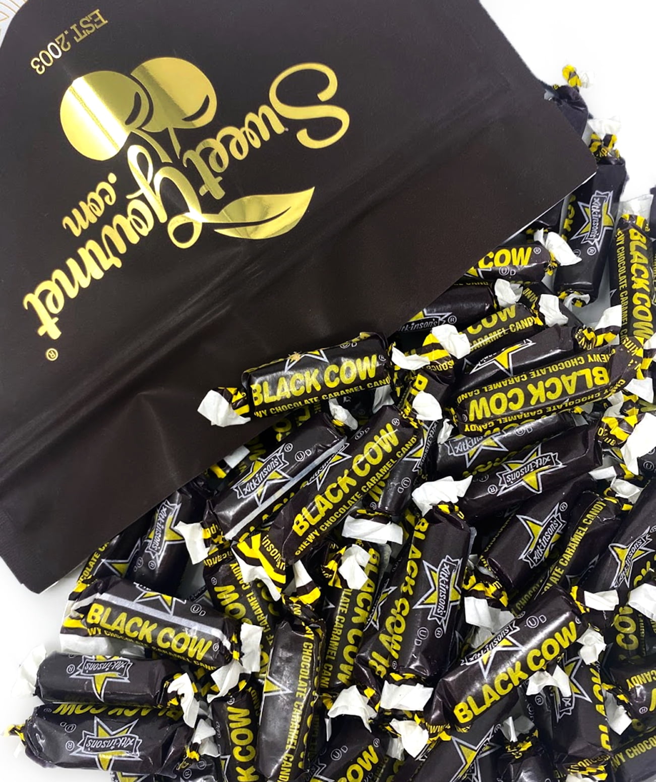 SweetGourmet Black Cow Chocolate Caramel Candy | 2 Pounds - Walmart.com