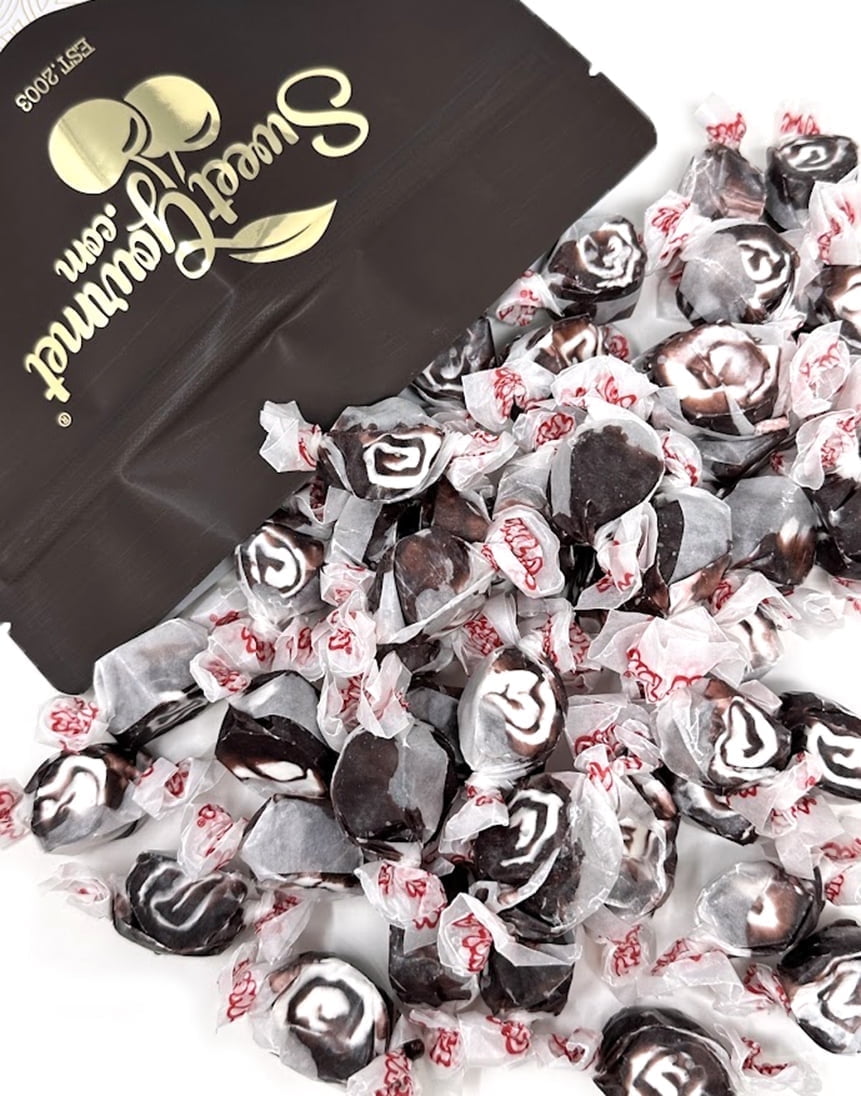Sweet Gourmet Black and White Licorice Swirl Salt Water Taffy, Bulk ...