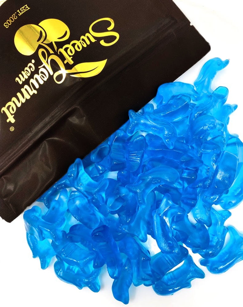 SweetGourmet Blue Raspberry Dolphins Gummy Candy | 1 Pound - Walmart.com