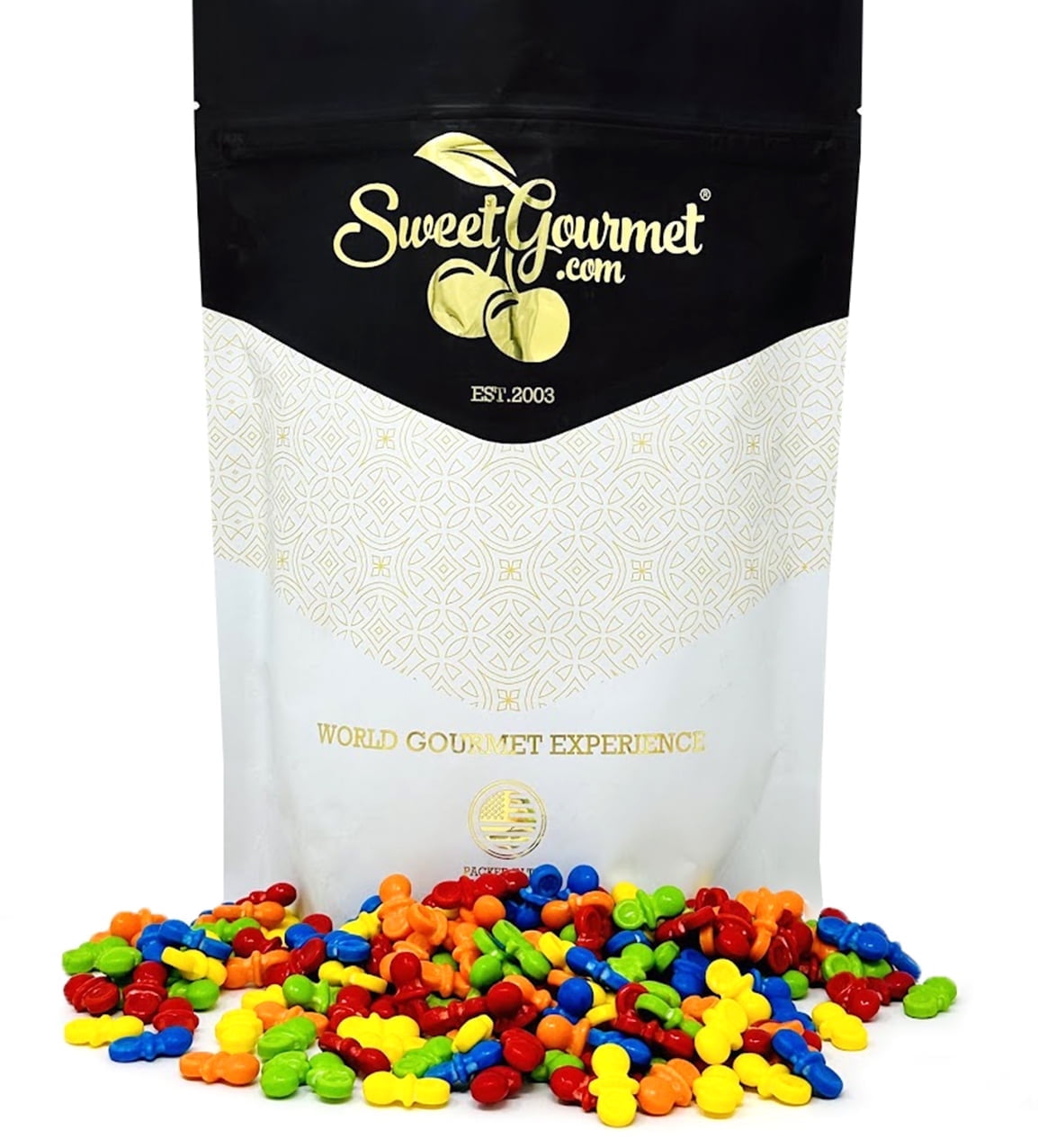 SweetGourmet Bright Pacifiers Coated Pressed Hard Candy | Assorted ...