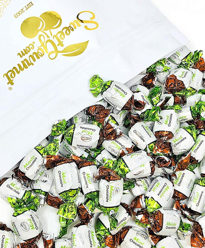 SweetGourmet Individually Wrapped Chocolate Filled Mints | Premium Hard ...