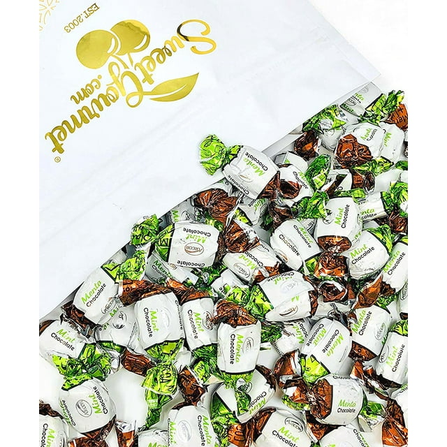 SweetGourmet Individually Wrapped Chocolate Filled Mints | Premium Hard ...