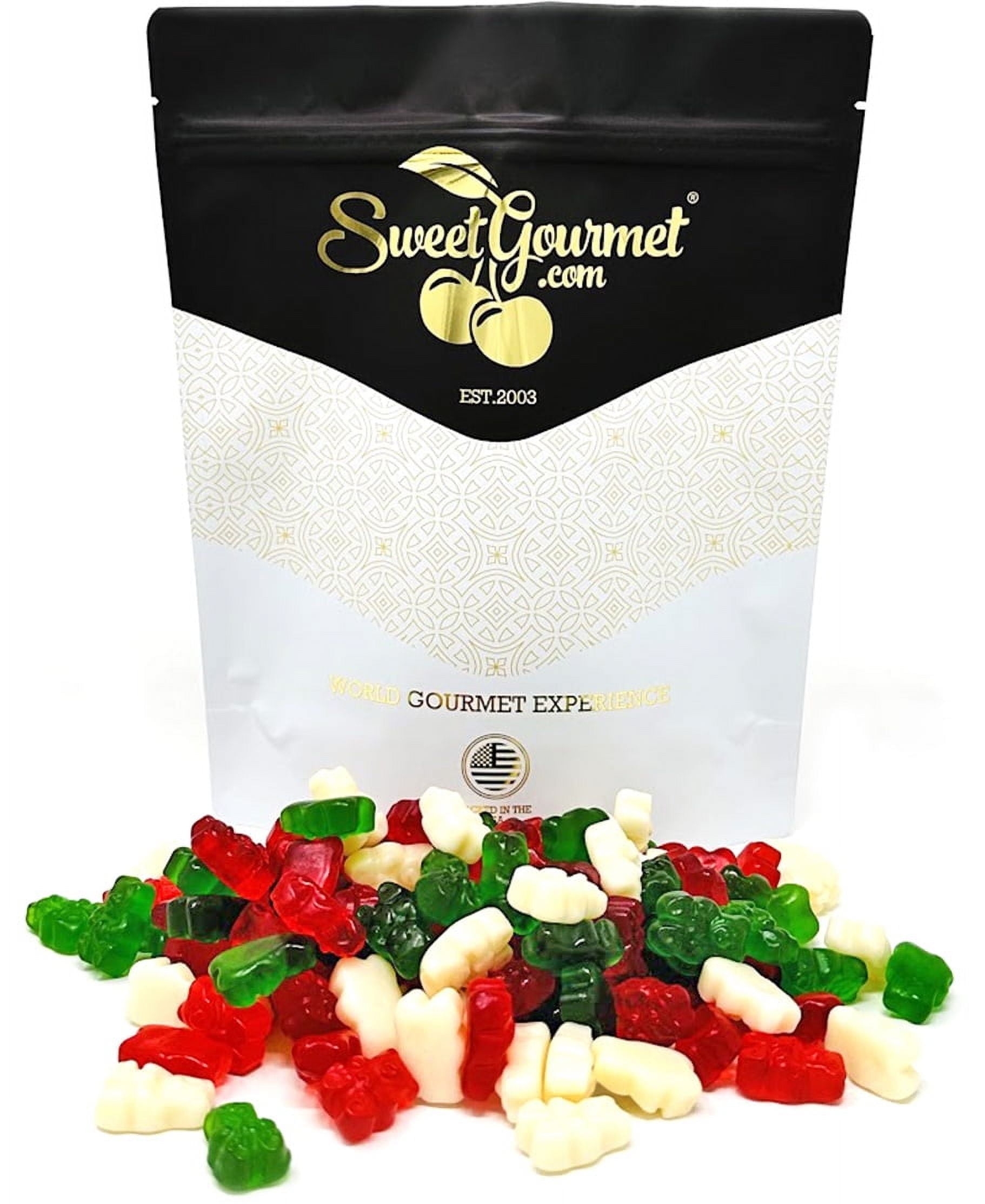 SweetGourmet Christmas Gummy Bears | Red, Green, White Holiday Candy ...