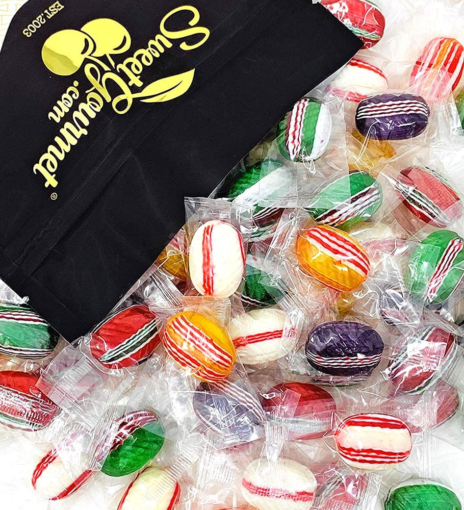 SweetGourmet Fancy Filled Ovals Christmas Hard Candy | Wrapped Bulk | 2 ...