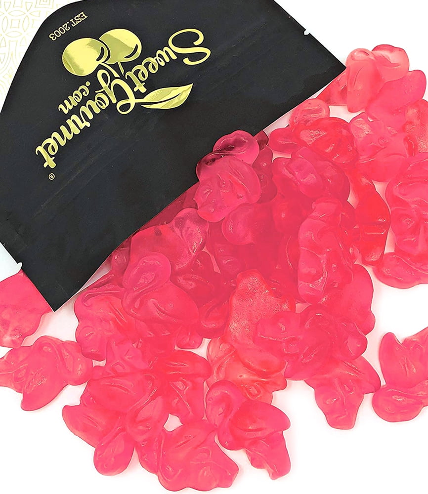 Sweet Gourmet Gummy Pink Flamingo Candy, Strawberry Flavor, Bulk Pack ...