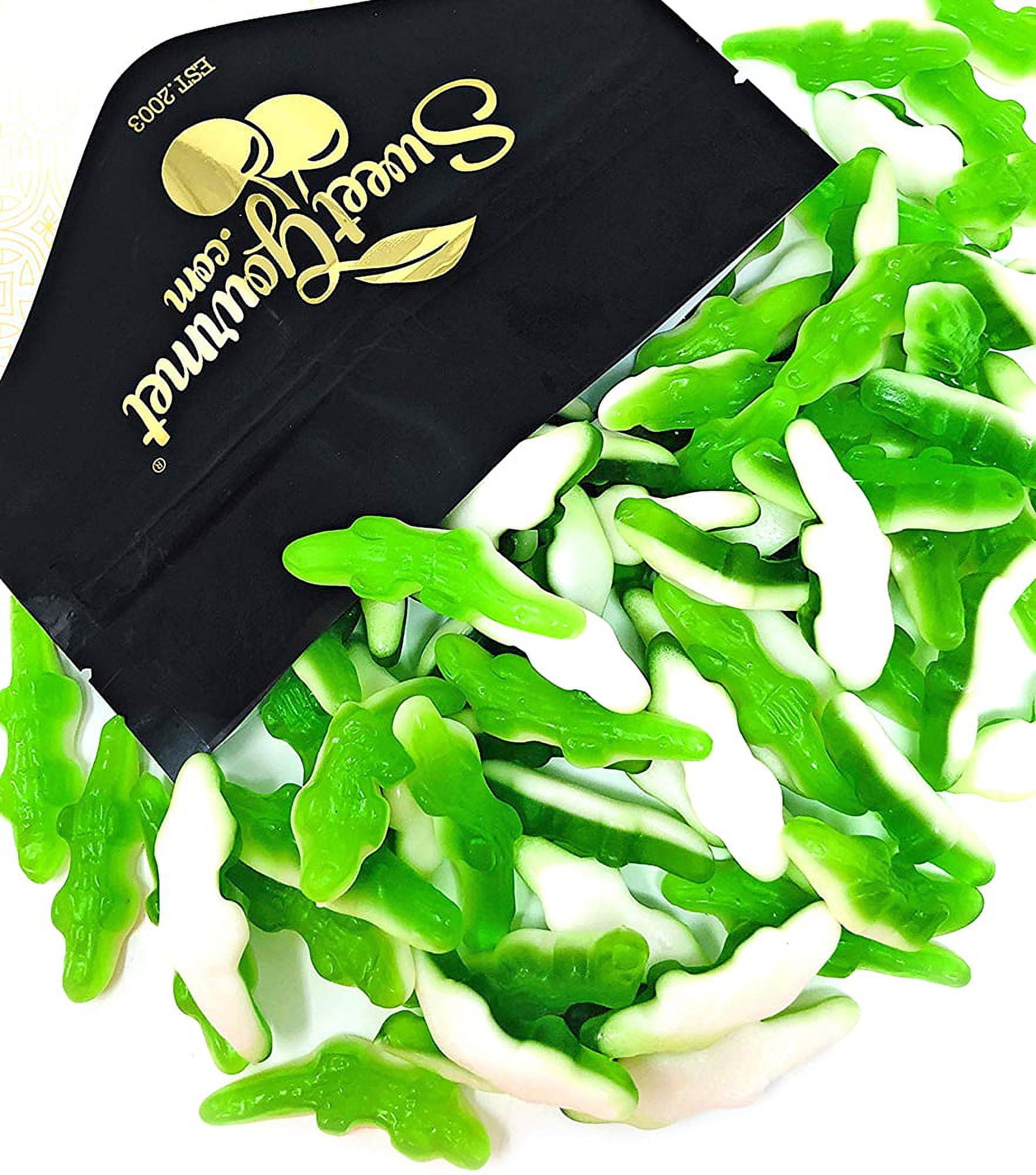 SweetGourmet Gummy Crocodile Candy | Green Layer and White Foam Bottom ...
