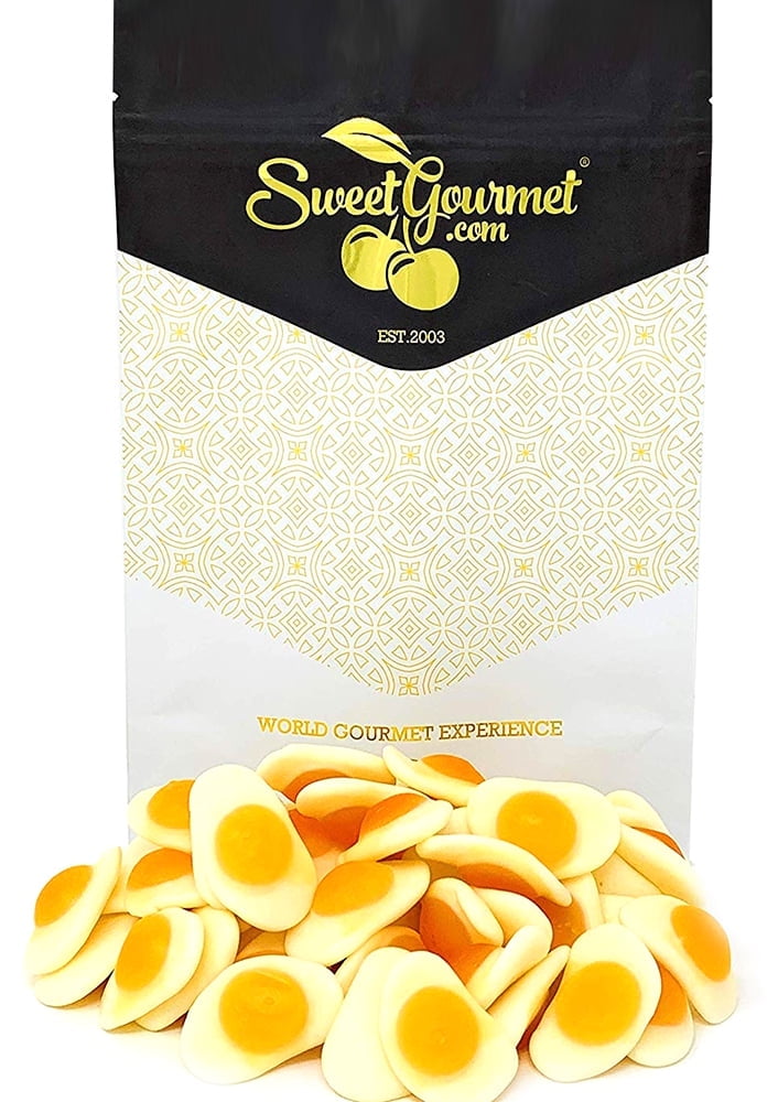 Sweet Gourmet Gummy Mini Fried Eggs, Peach Flavor Candy Bulk, 1 Pound, Made in Spain - Walmart.com
