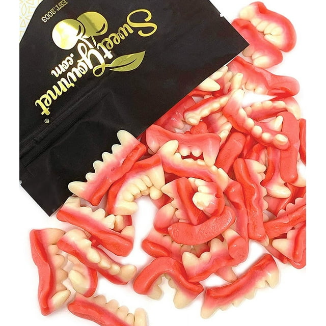 SweetGourmet Creepy Gummy Vampire Fangs | Halloween Strawberry Candy ...