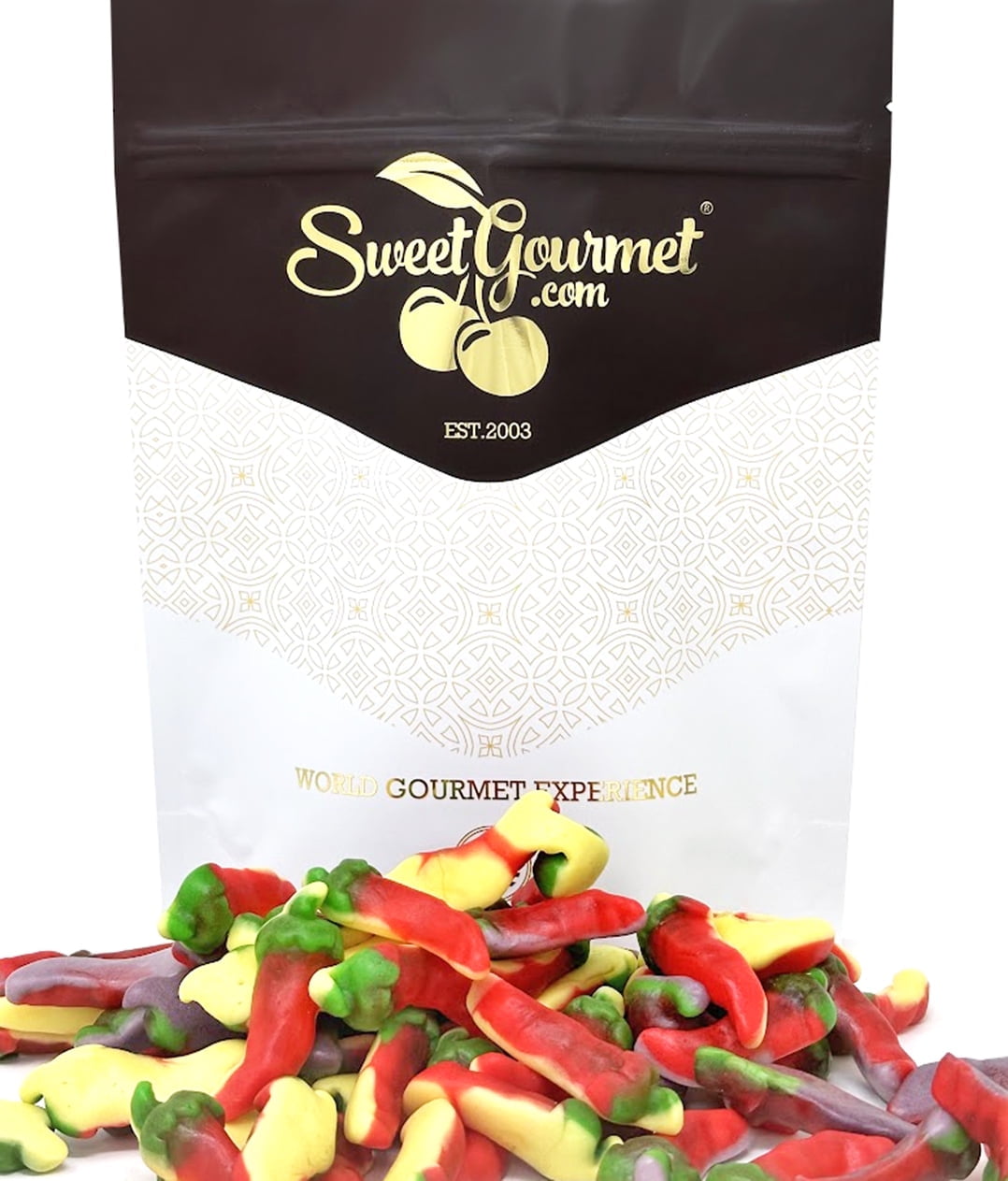 SweetGourmet Spicy Hot Fire Peppers Gummy Candy Bulk | 1 Pound ...