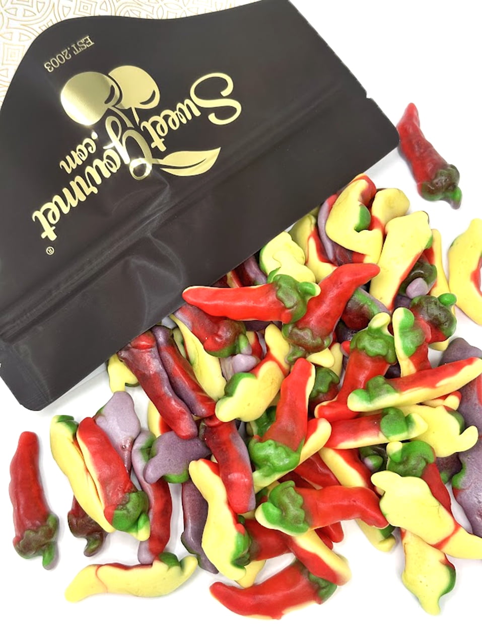 SweetGourmet Spicy Hot Fire Peppers Gummy Candy Bulk | 2 Pounds ...