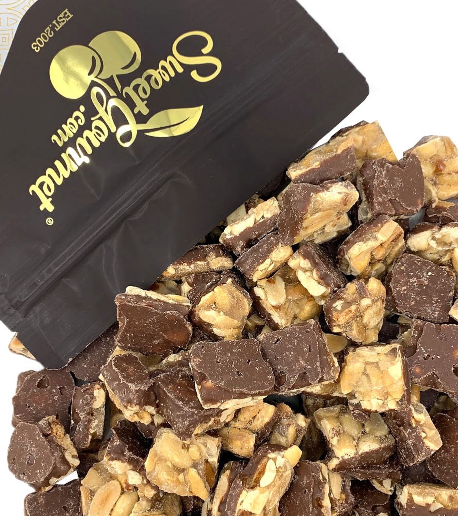 SweetGourmet Half Dipped Milk Chocolate Peanut Square Bulk | 2 Pounds ...