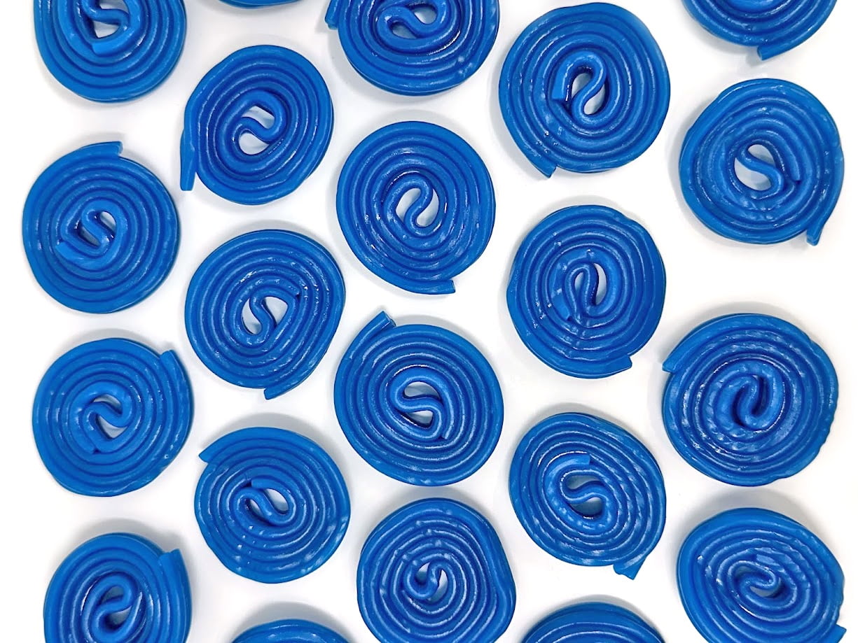 SweetGourmet Blue Raspberry Flavored Licorice Wheels | Italian Bulk ...