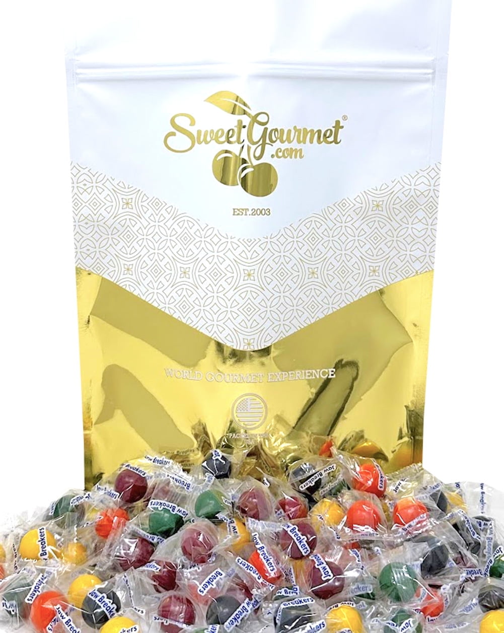 SweetGourmet Jawbreakers Wrapped Hard Candy Jaw Breaker | 4 Pounds ...