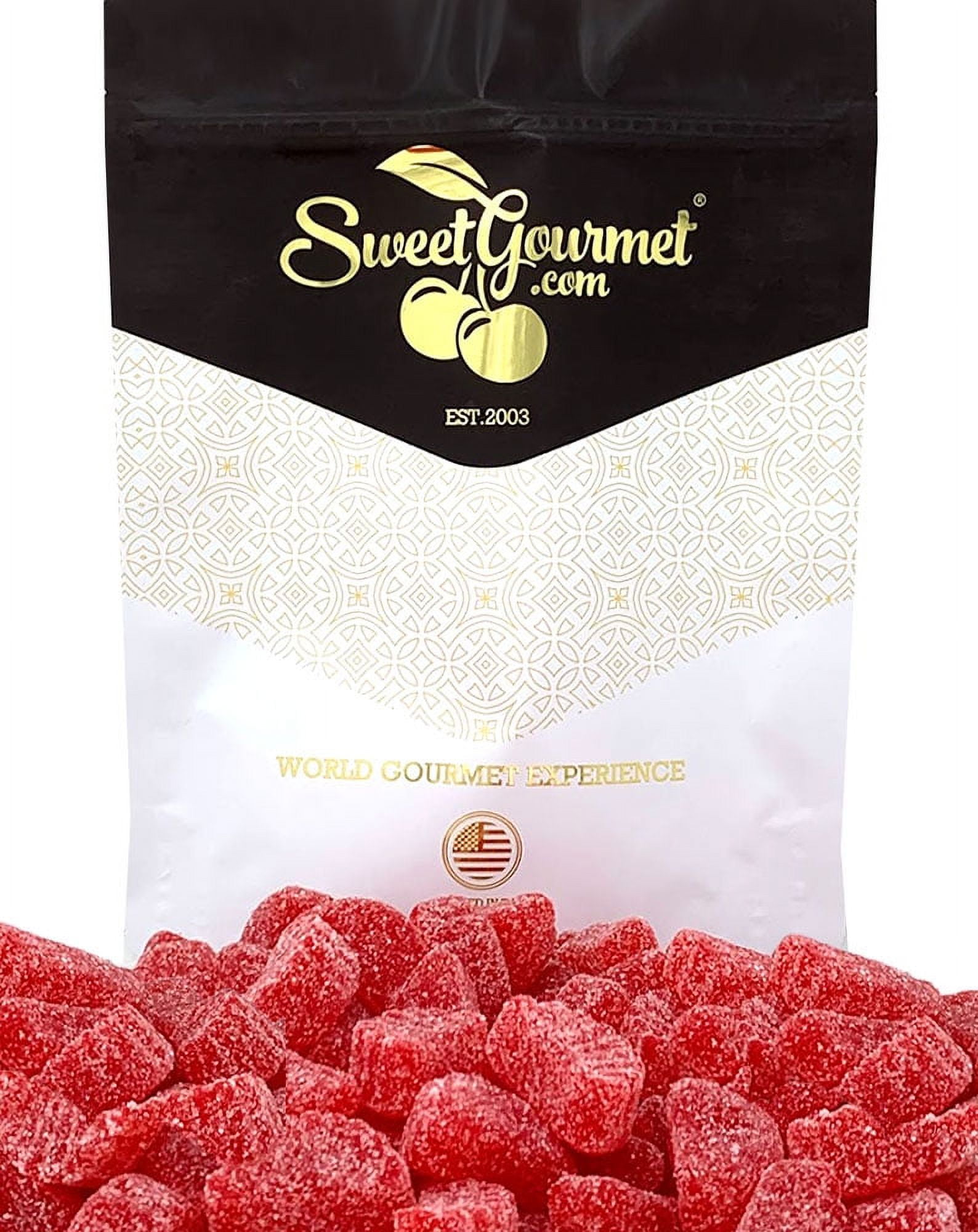 SweetGourmet Cherry Slices Bulk Candy 1 Pound Sugared Gummy Fruit Treat ...