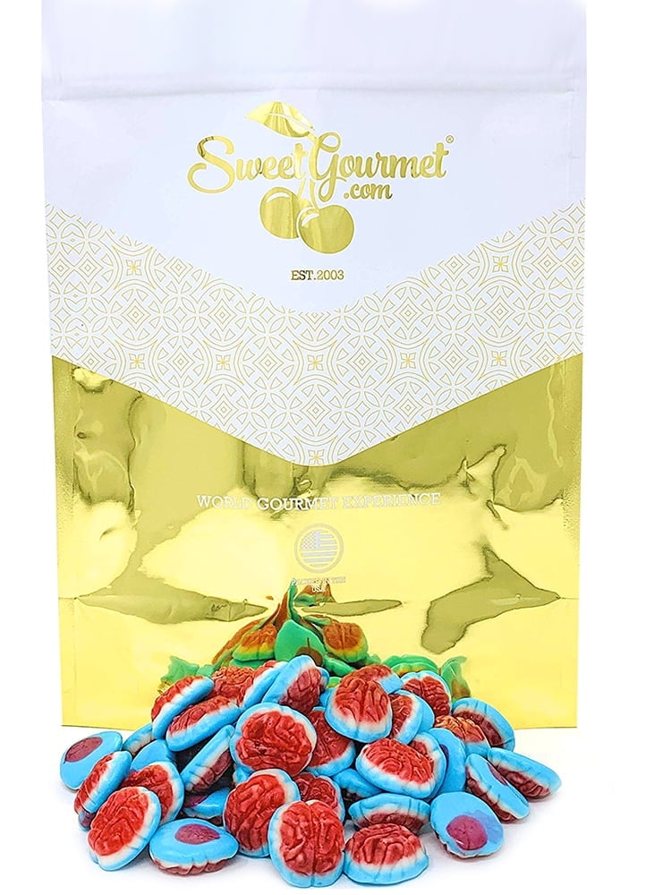 SweetGourmet Jelly-Filled Gummy Brains | Halloween Bulk Candy | 4 ...