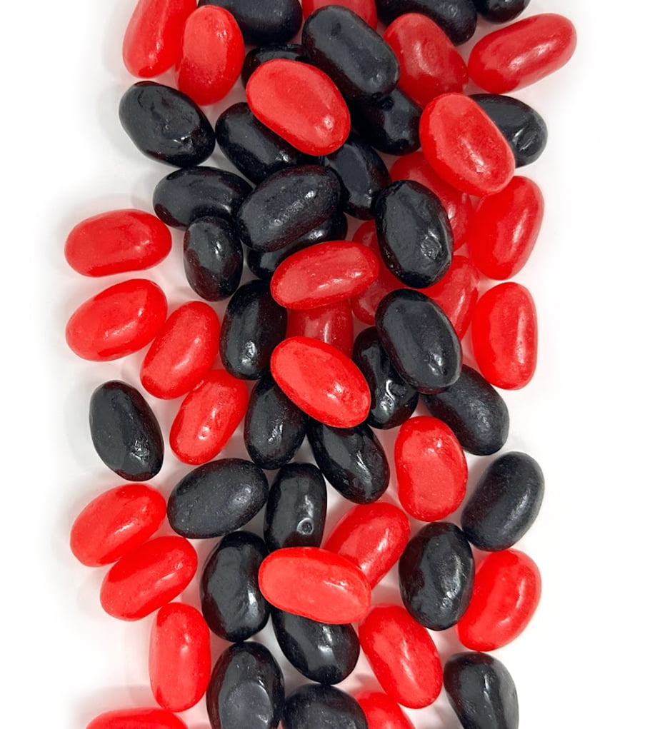 SweetGourmet Jumbo Red-Hot and Black Licorice Jumbo-Sized Jelly Beans ...