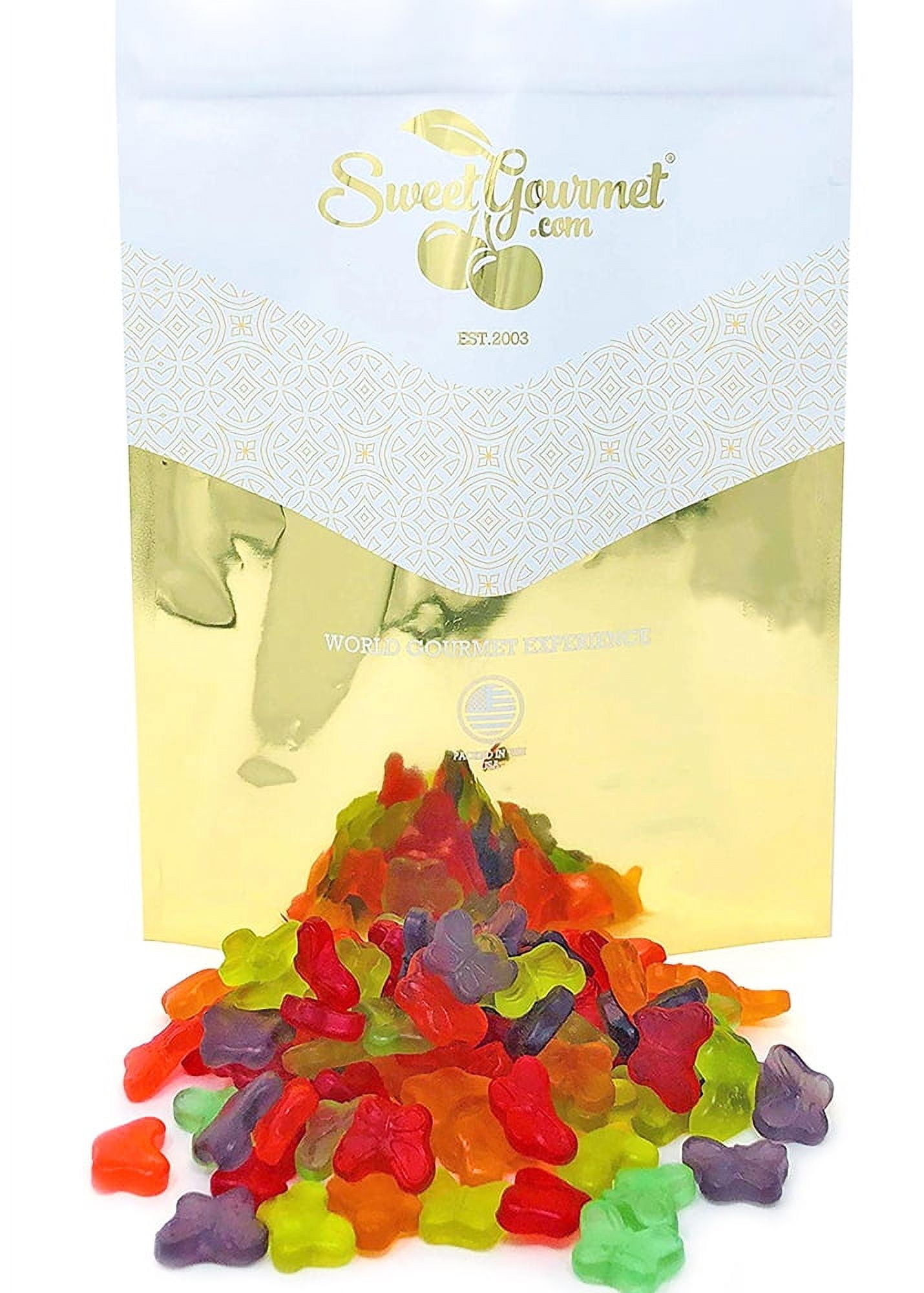 SweetGourmet Mini Assorted Fruit Gummy Butterflies Bulk Candy | 4 Pound ...