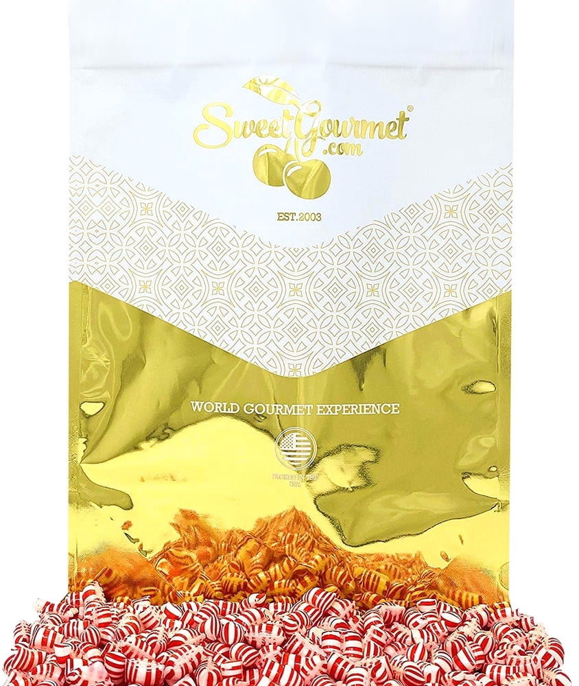 SweetGourmet Peppermint Gems | Christmas White Red Hard Candy | 5 ...