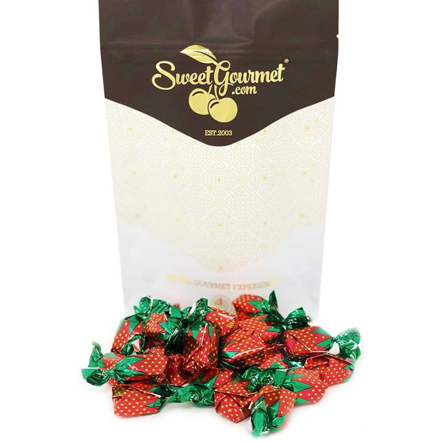 SweetGourmet Chewy Fruit Flavored Strawberry Bon Bons, Individually ...