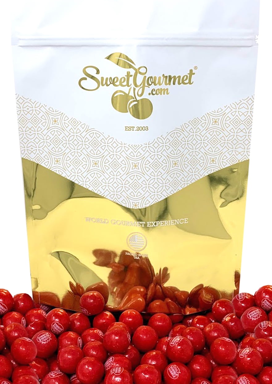SweetGourmet Very Cherry Gumballs | Candy Filled Bubble Gum Balls 1 ...