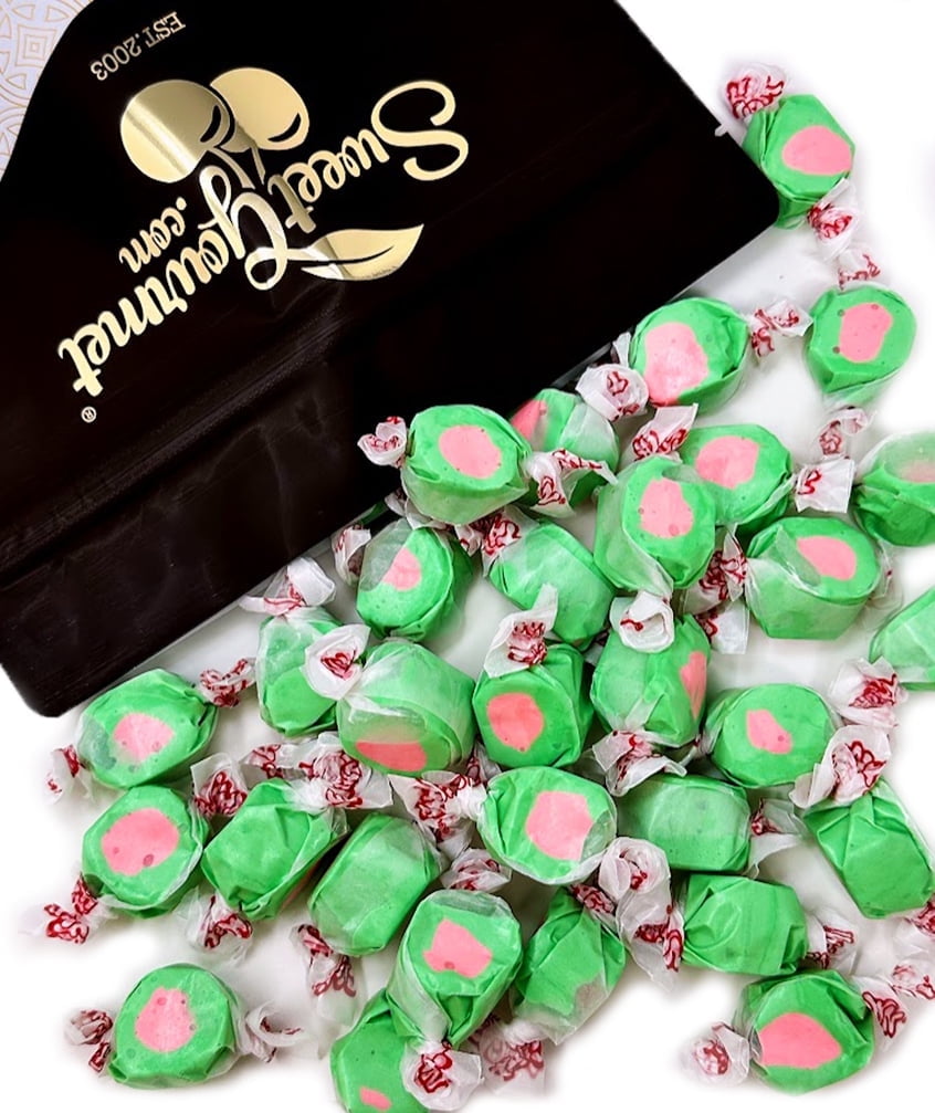 SweetGourmet Watermelon Salt Water Taffy Bulk Wrapped Candy | 1 Pound ...