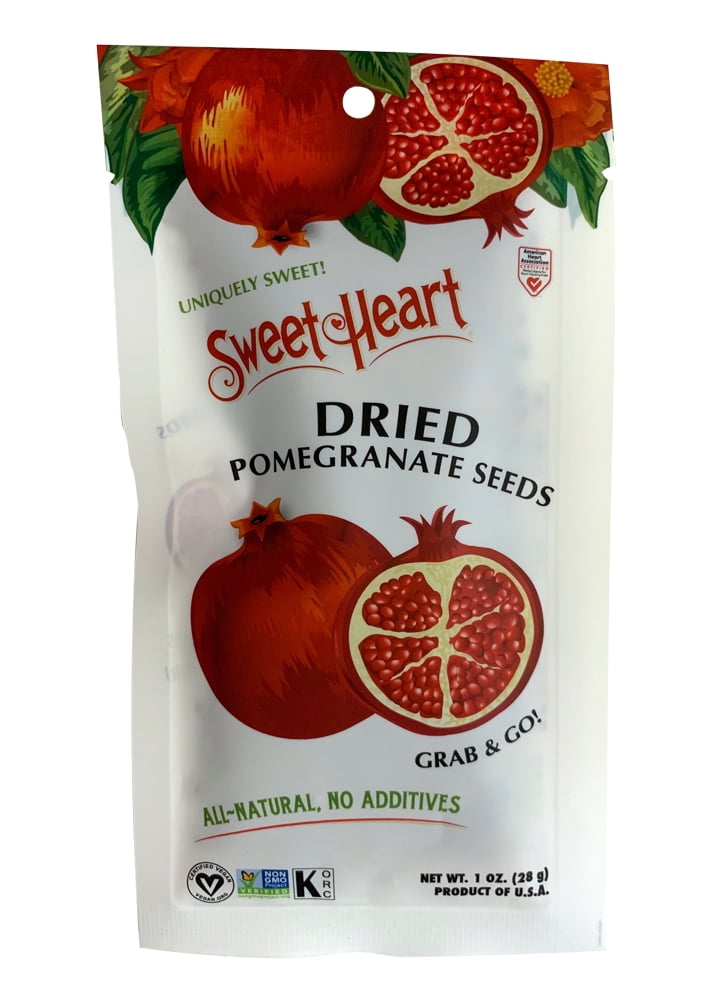 SweetHeart All-Natural 1 oz. Dried Pomegranate Seeds, No Sugar Added ...