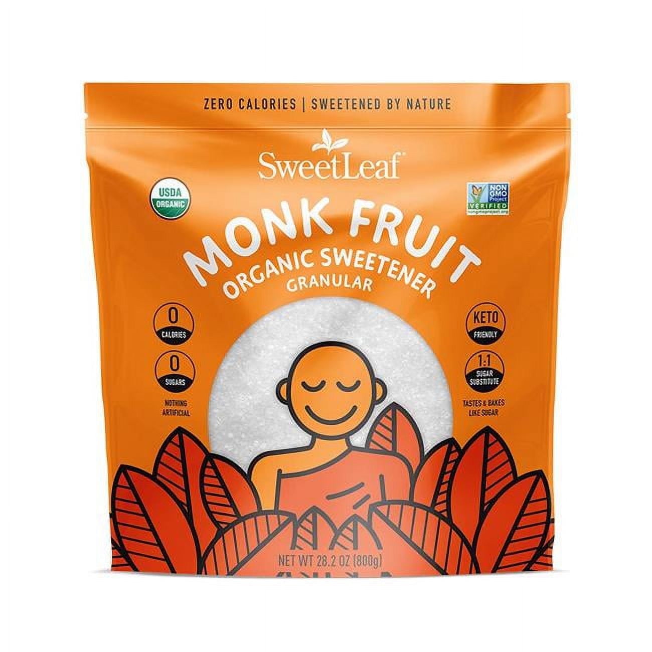SweetLeaf Organic Monk Fruit Pure Original Granular Sweetener - 28.2 oz ...