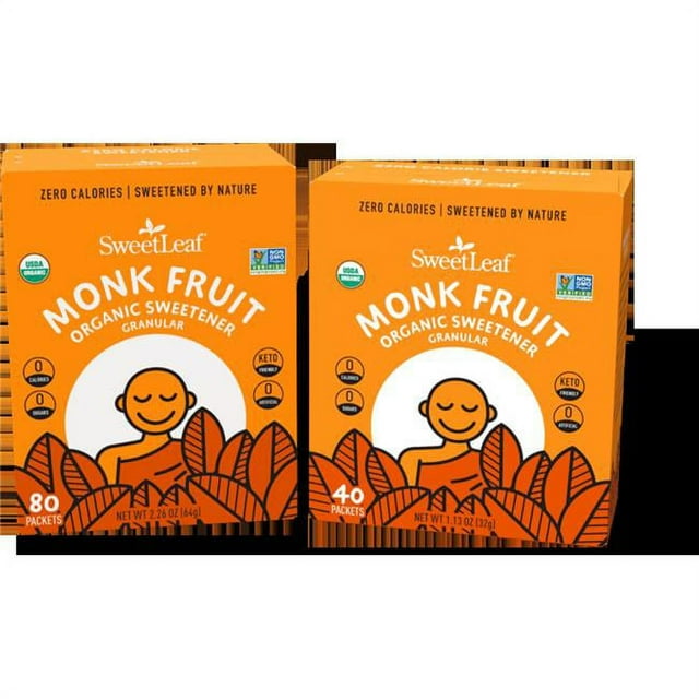 SweetLeaf Organic Monk Fruit Packets-80ct - Walmart.com