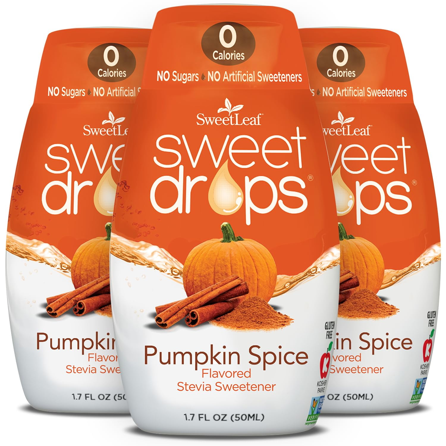 SweetLeaf Pumpkin Spice Sweet Drops - Flavored Liquid Sweetener - 1.7 ...