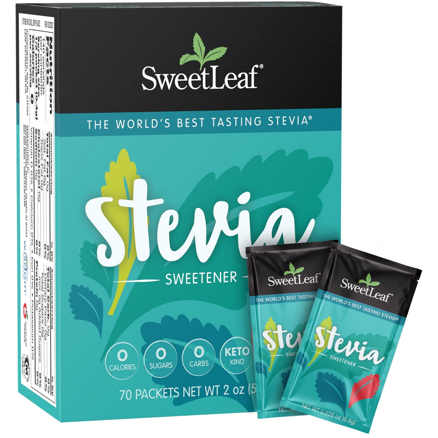SweetLeaf Stevia Packets 70 Count - Walmart.com